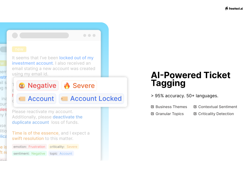Ticket Tagging AI by FreeText AI App Integration with Zendesk Support